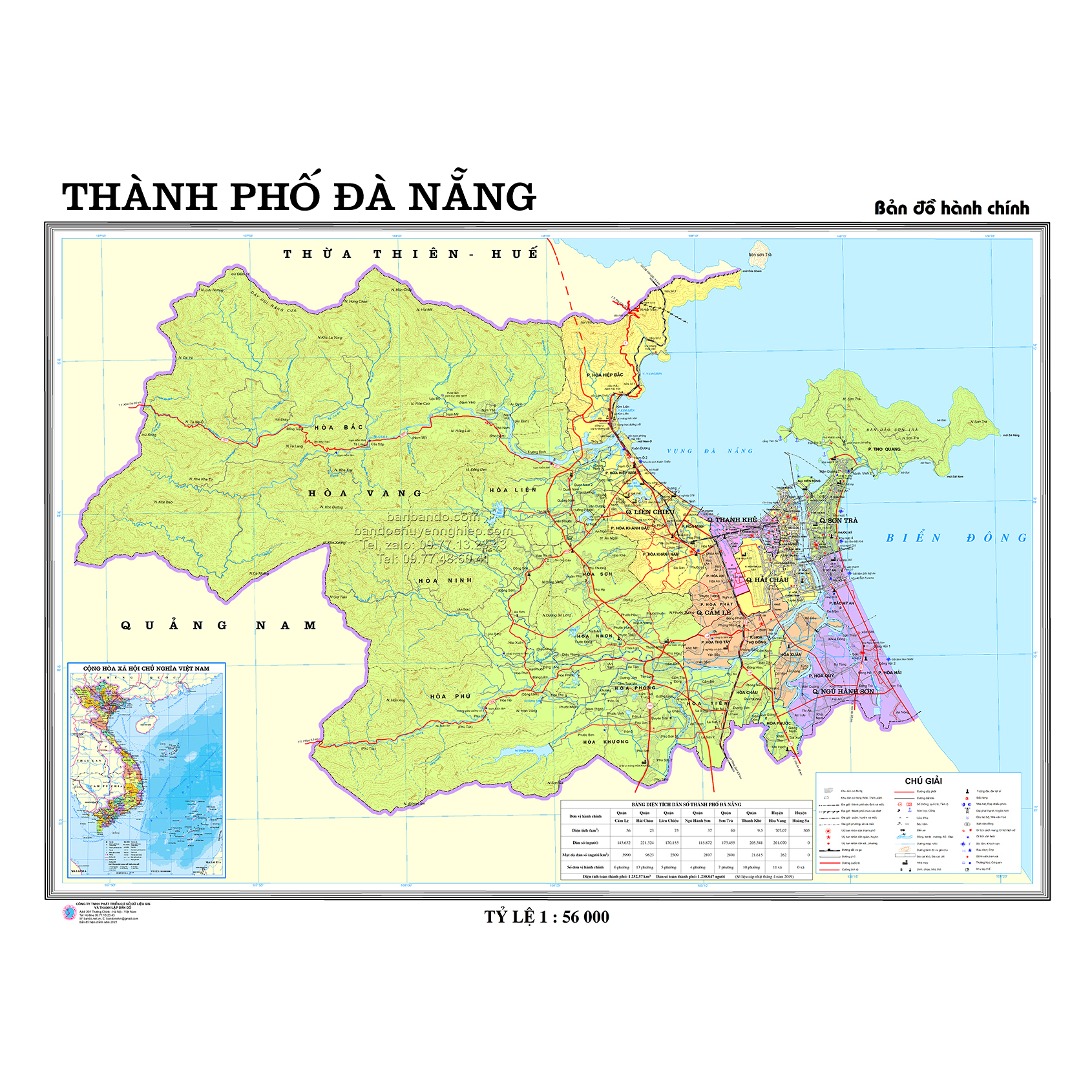 Bản đồ hành chính thành phố Đà Nẵng, thành phố Đà Nẵng, bản đồ thành ...