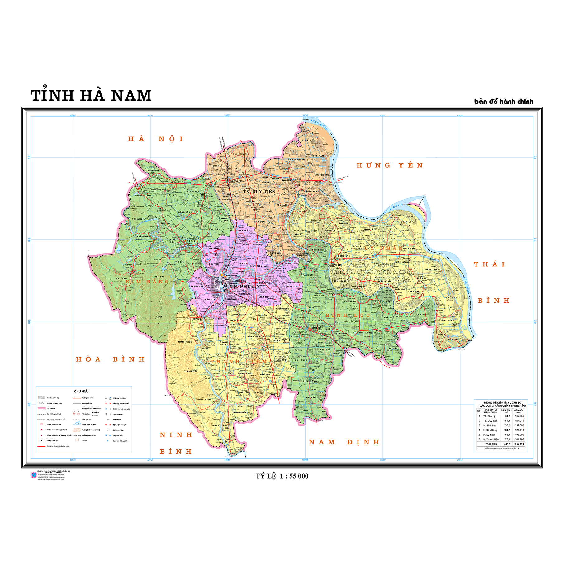 Bản đồ hành chính tỉnh Hà Nam,Bản đồ tỉnh Hà Nam,Bản đồ tỉnh Hà Nam ...